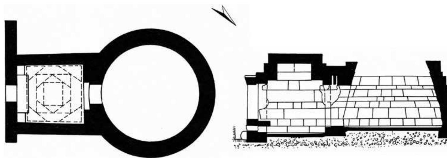 (stoyanov/stoyanova) | plan and section of the tomb in the