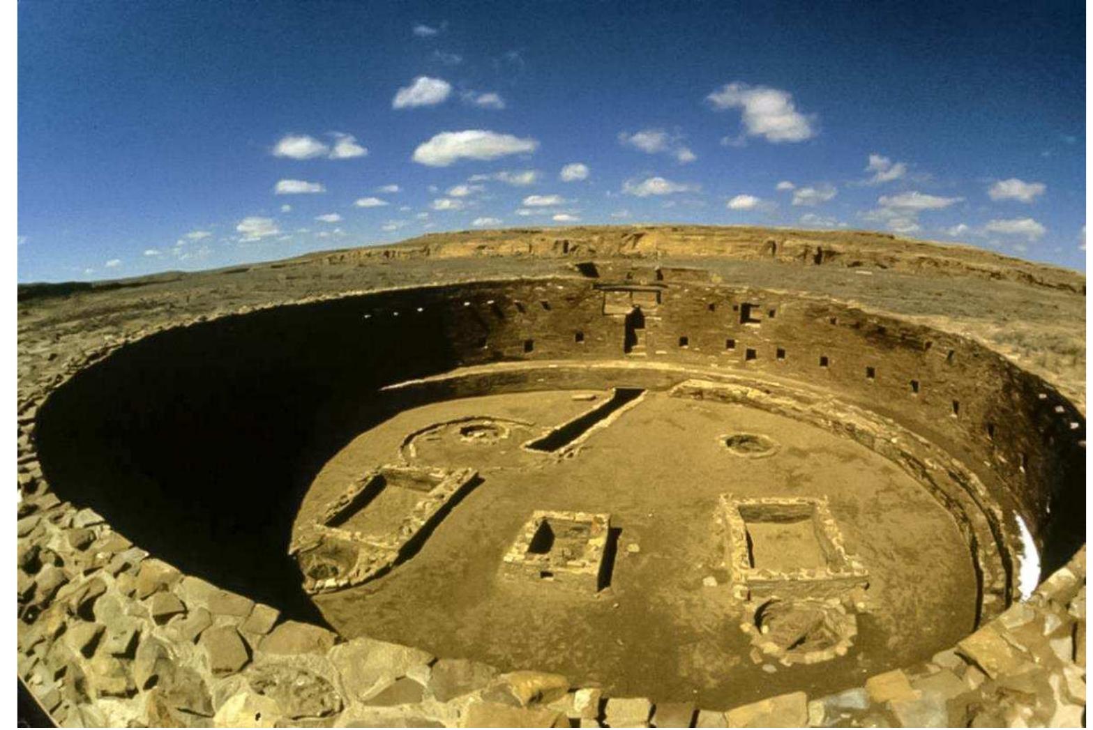 Casa rinconada, an isolated great kiva, located in central