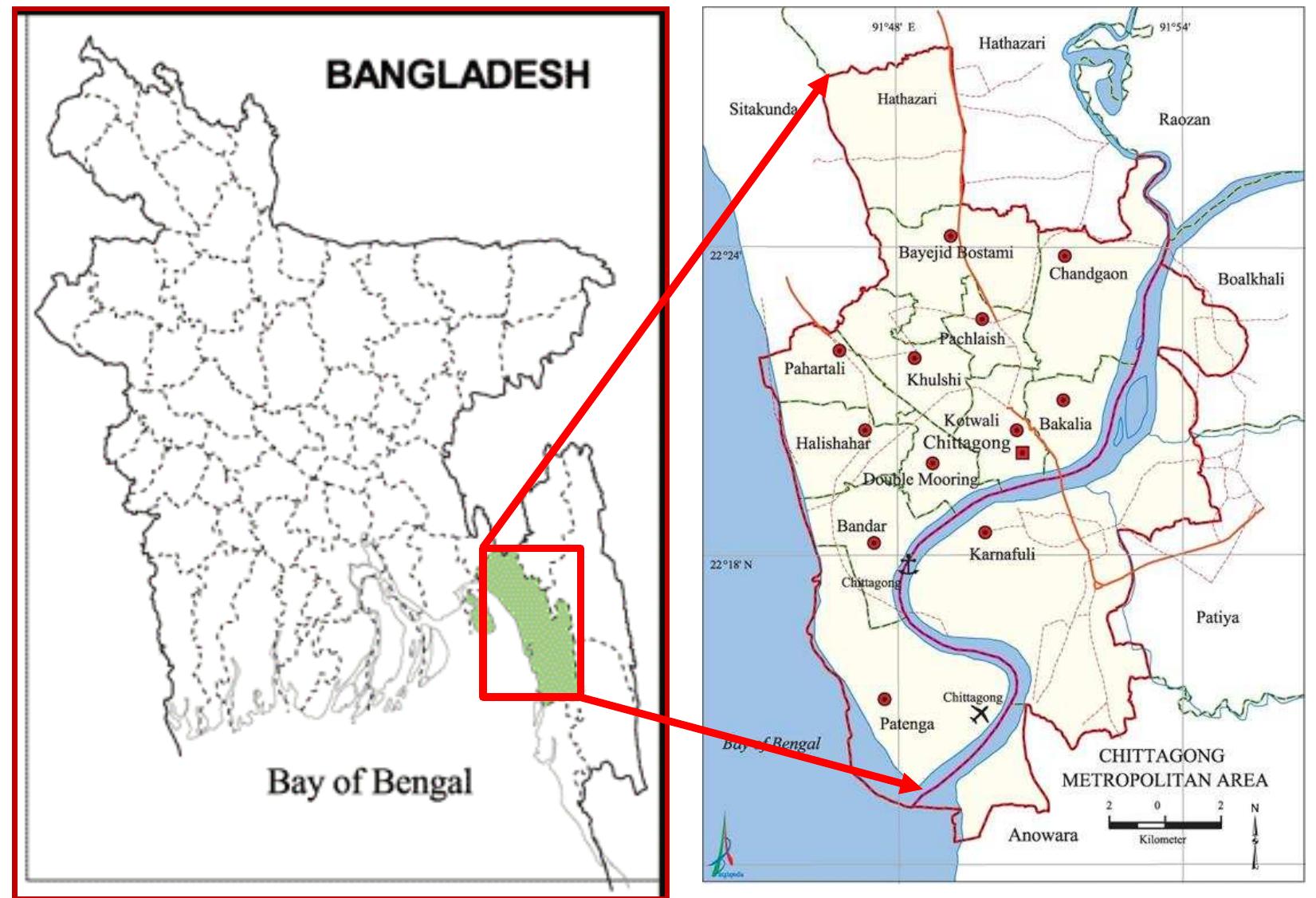 Chittagong is the second largest metropolitan city of