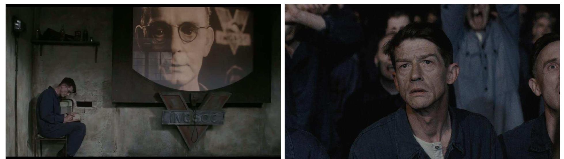 & 2. stills from the film /984, directed by michael radford