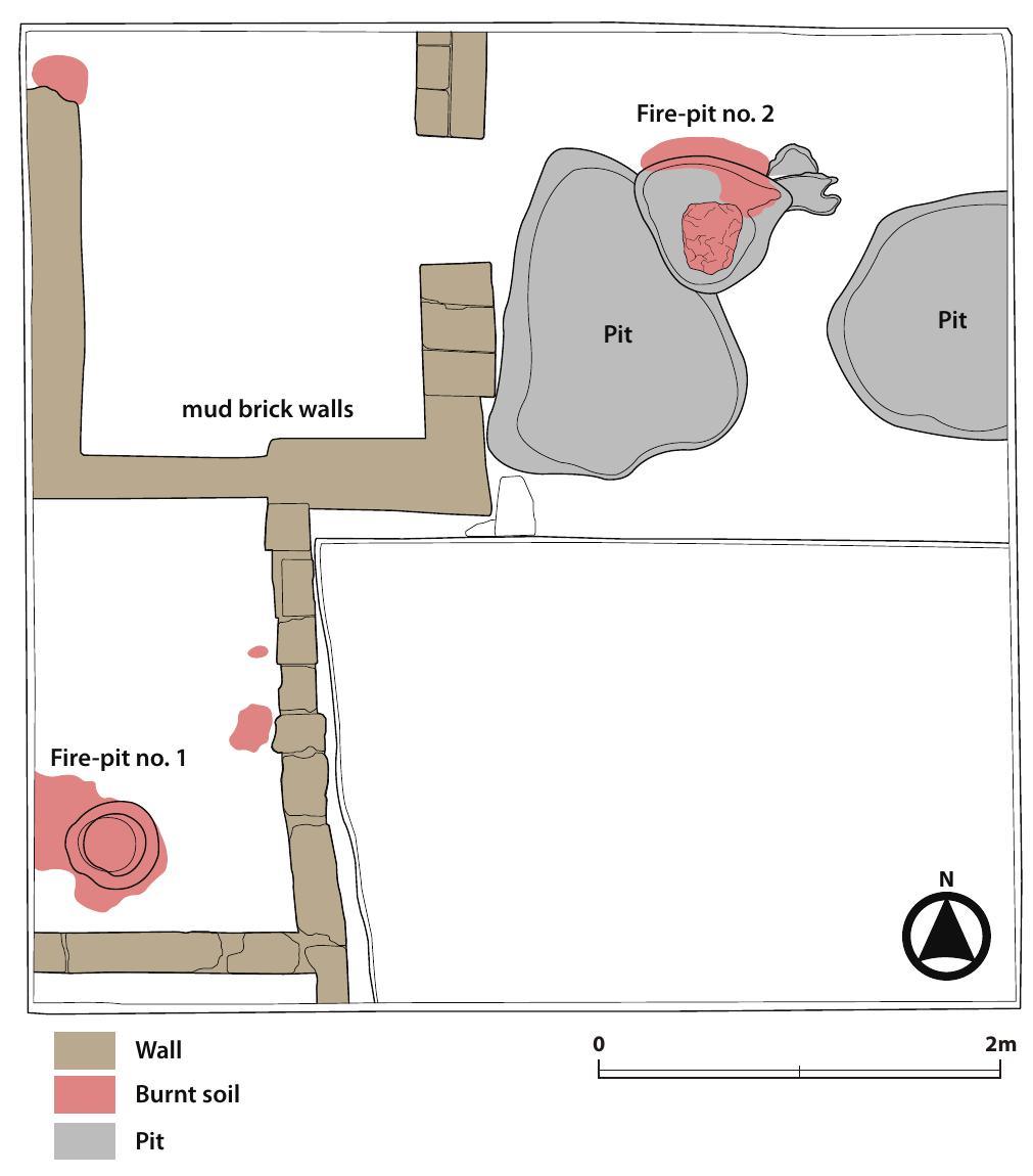 S 11 farmana plan of excavated features in trench 3x (1:60)