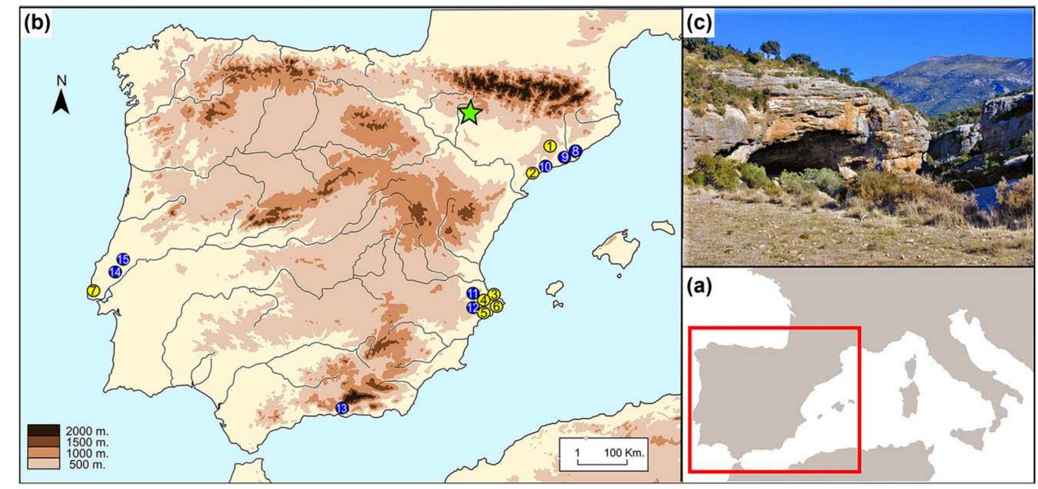 Location map. (a) location of the iberian peninsula inside