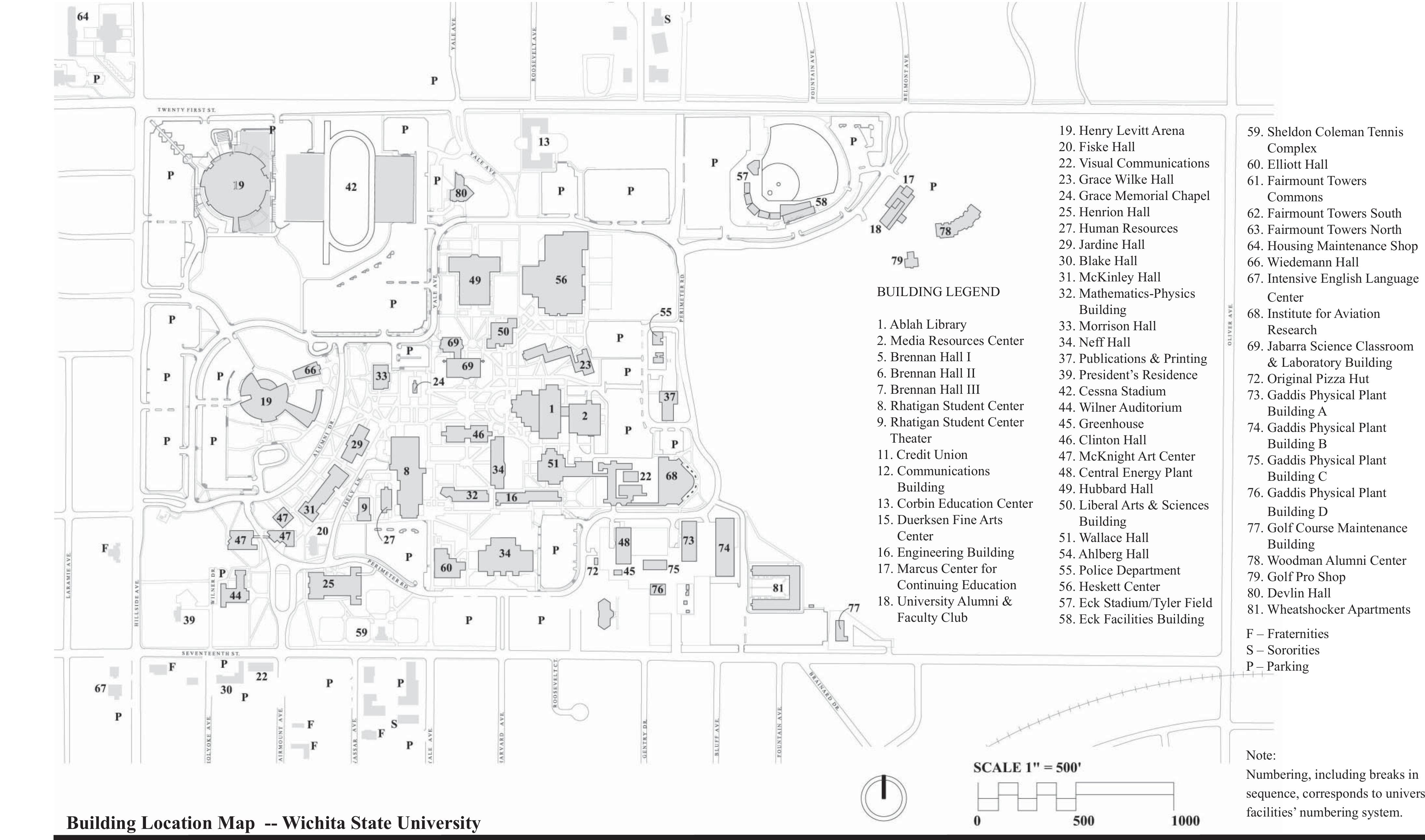 Wsu campus buildings map