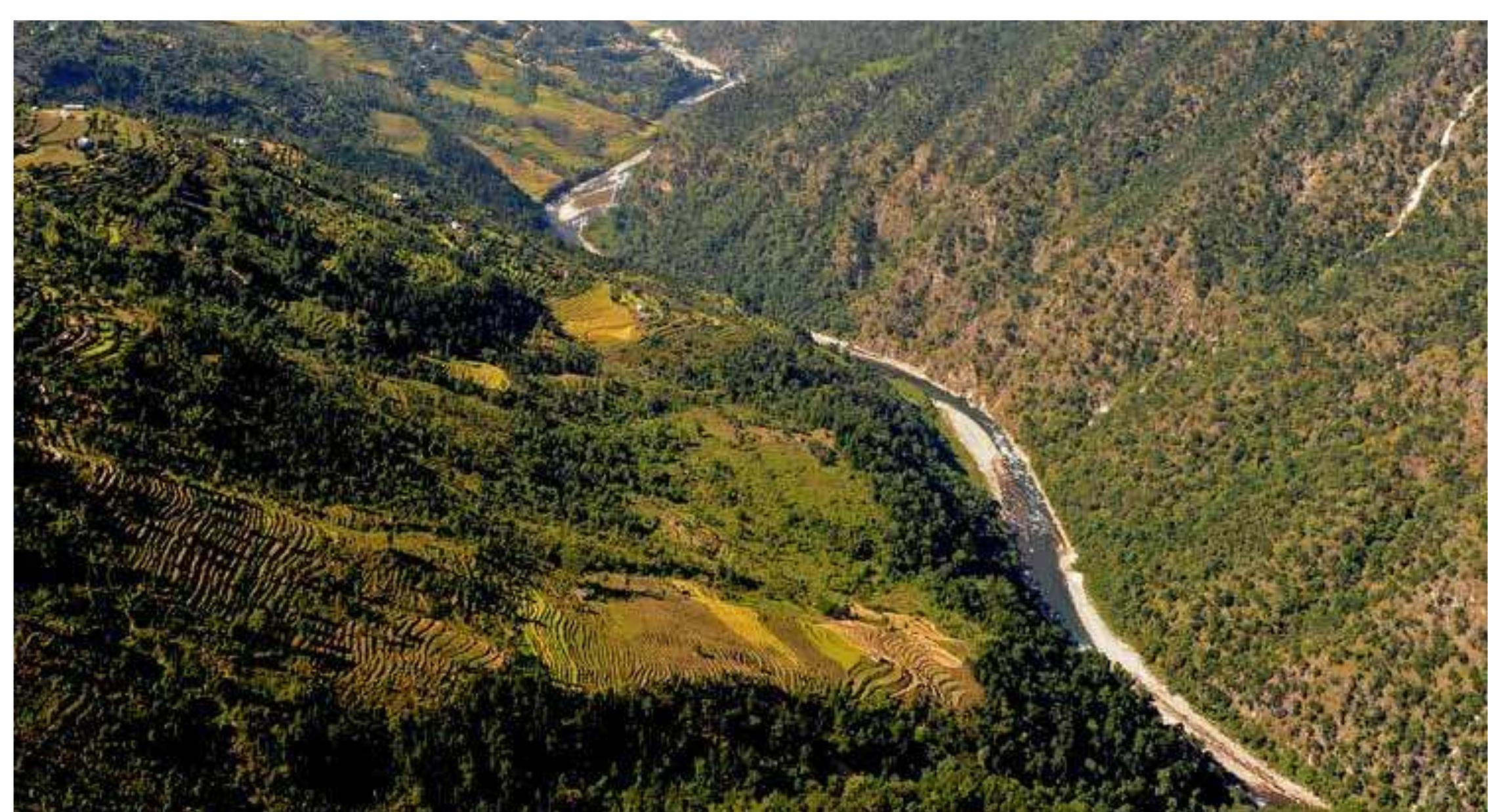 The site of the kabeli a hydropower project in nepal, which