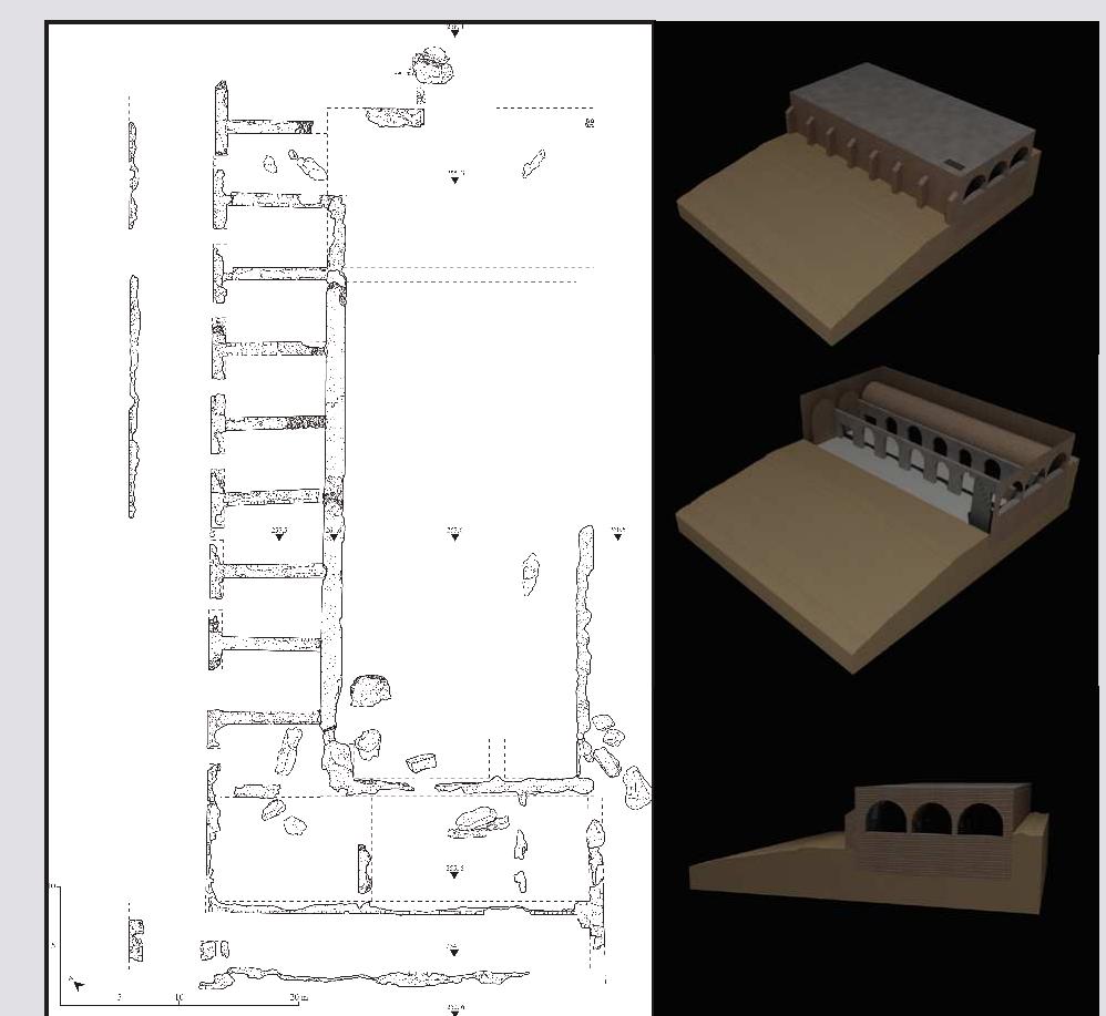 Plan of the kastro. 3d reconstruction of the i phase (roman