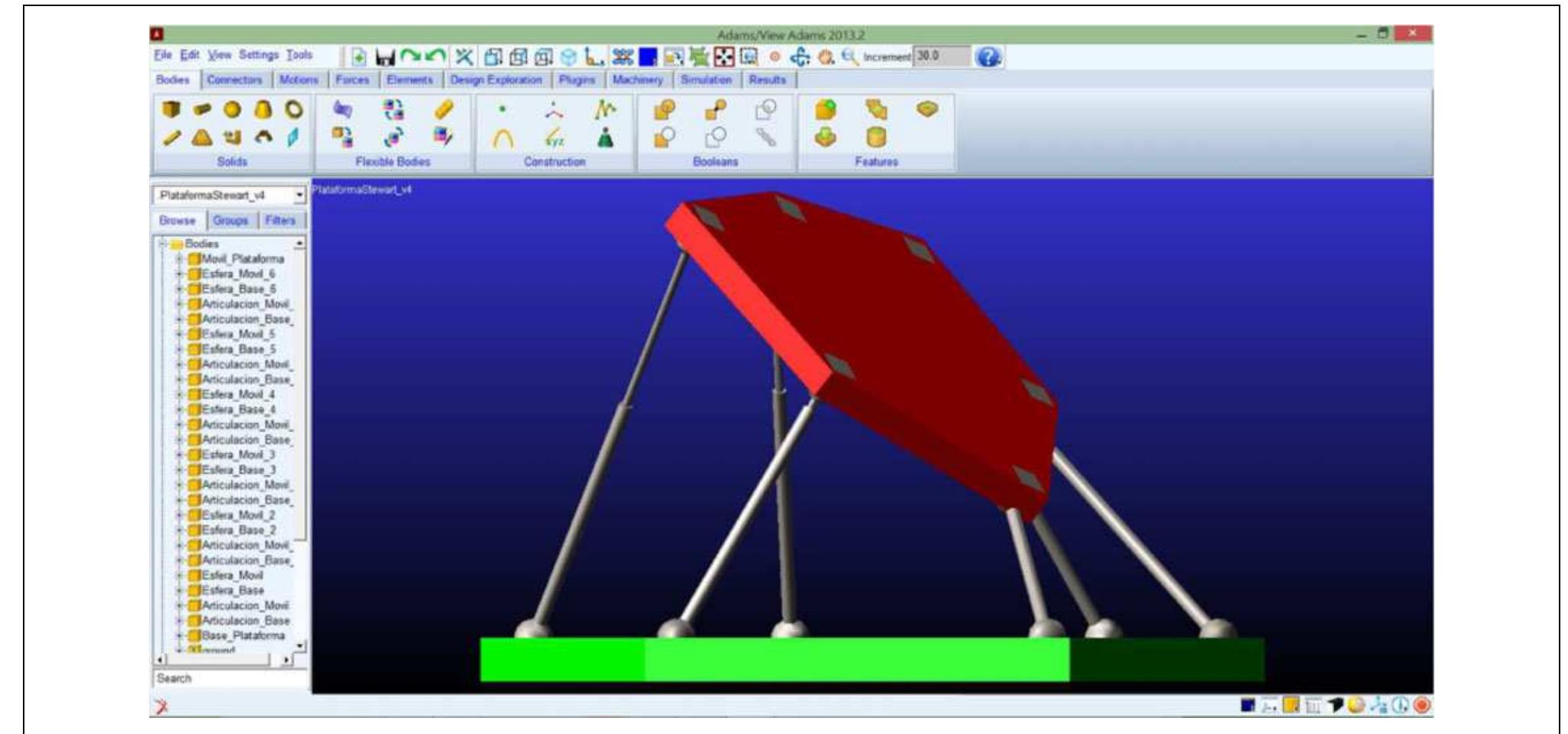 -igure 5. 3d model of stewart—gough platform for simulation