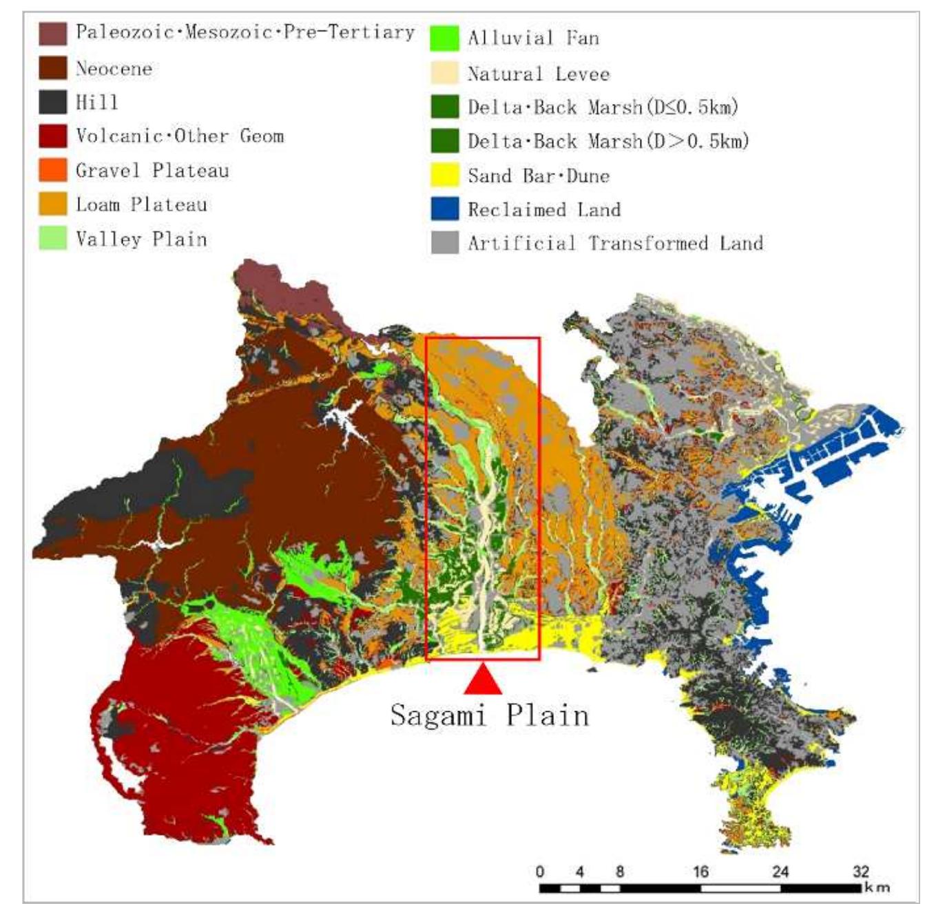 Map of micro-landform classification of kanagawa pref.