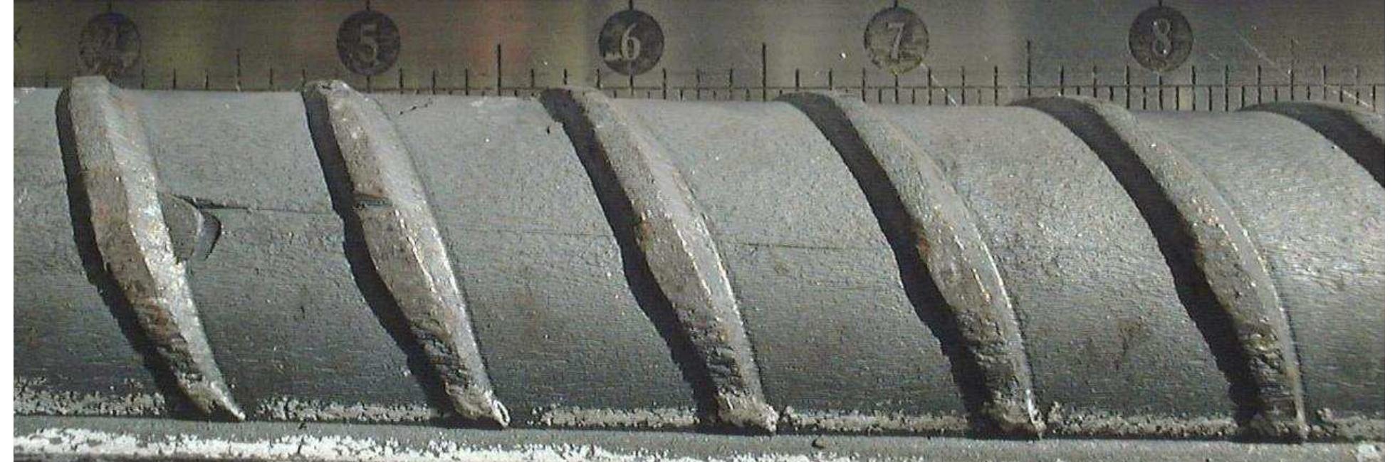 Figure 12 - Billet defects: transverse cracking formation,