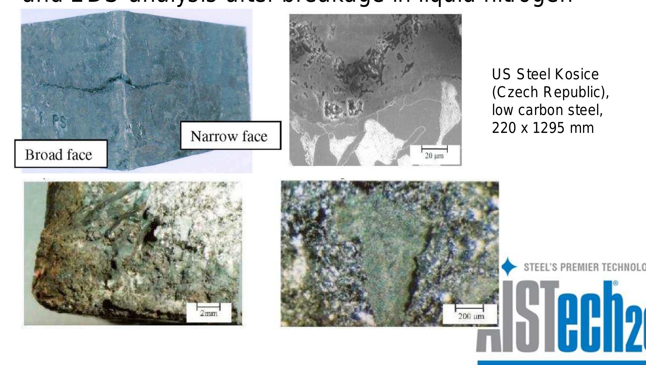 Figure 7 - Billet defects: transverse cracking formation,