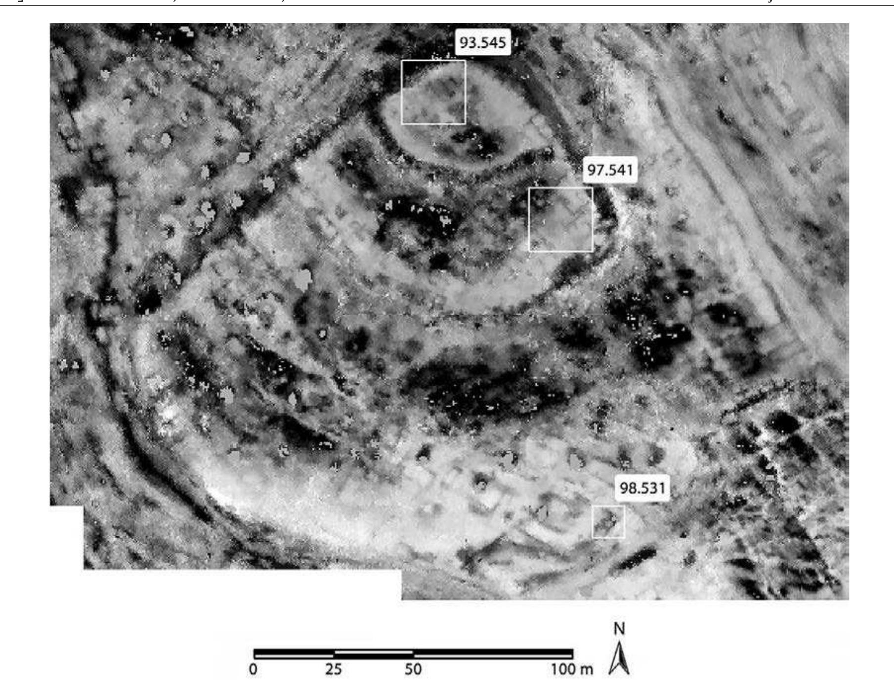 Map of kaymakg1 showing excavation areas (outlined) in the
