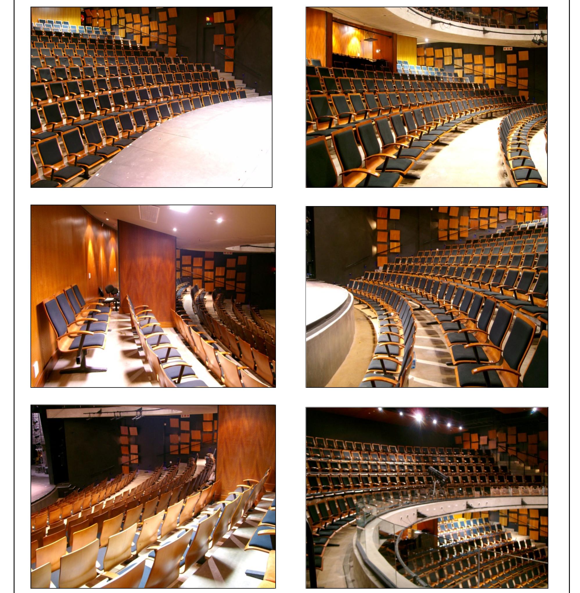 37 a & b: photos of room layout for arts theatre a) view of