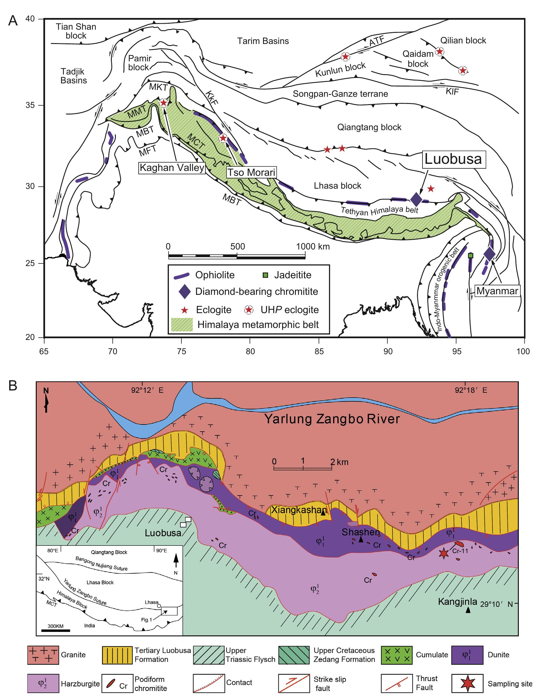Maps Showing The Tectonic Setting And Geological Map Of The