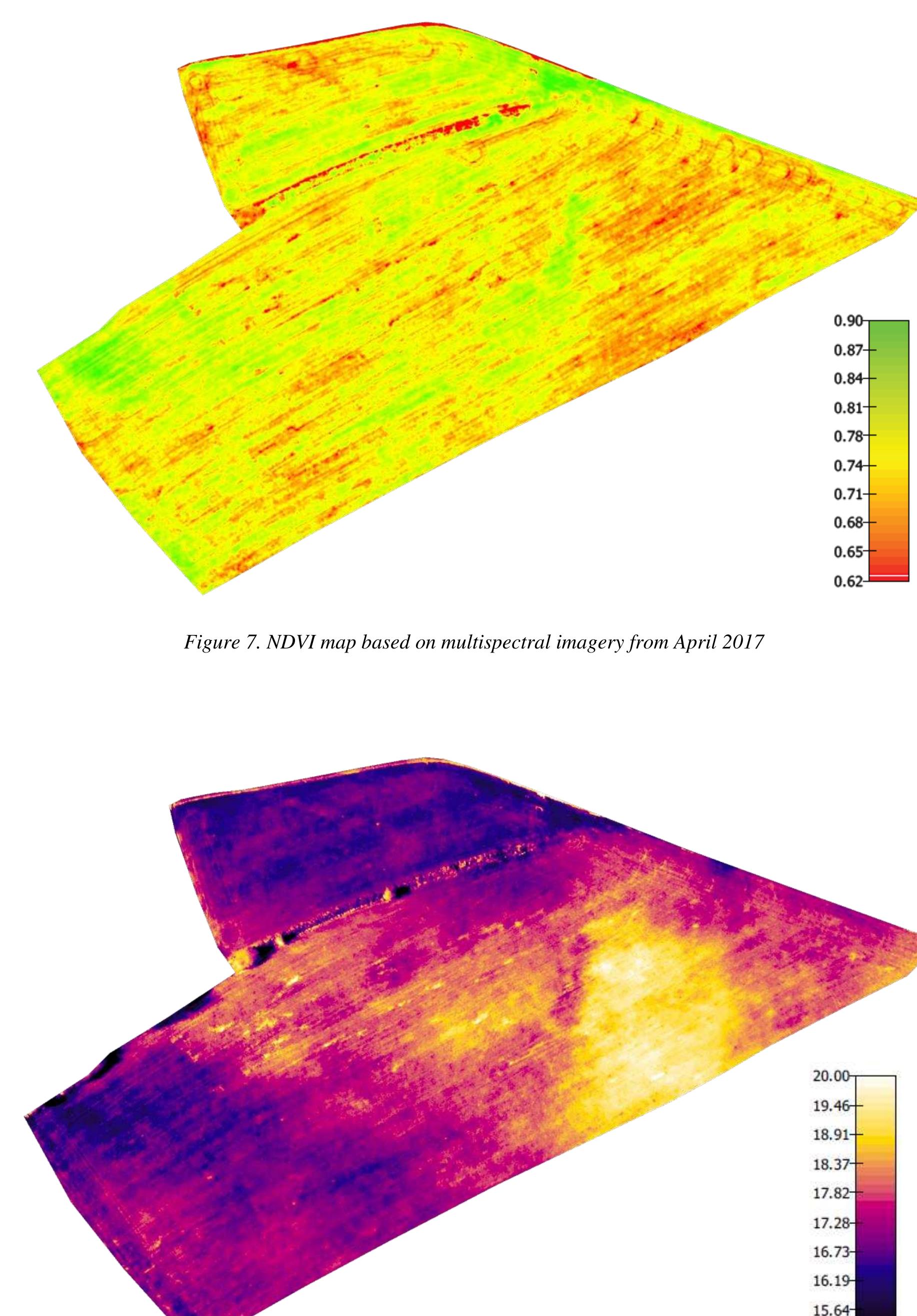 Thermal map with the respective temperature scale in celsius