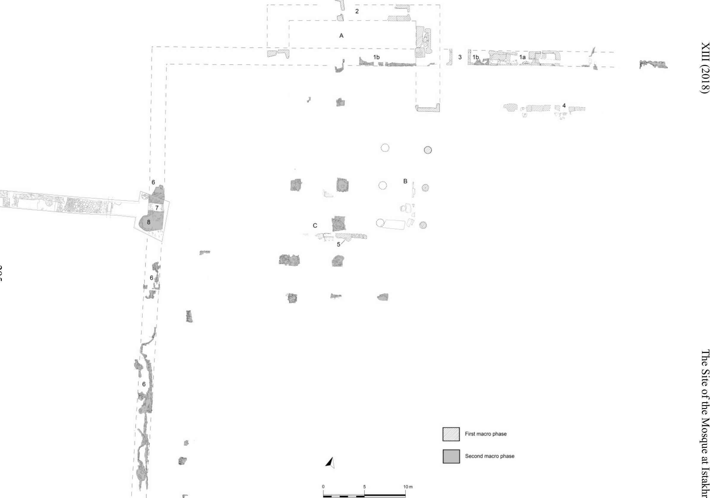 - istakhr, site plan of the mosque, macro phases (plan: a.