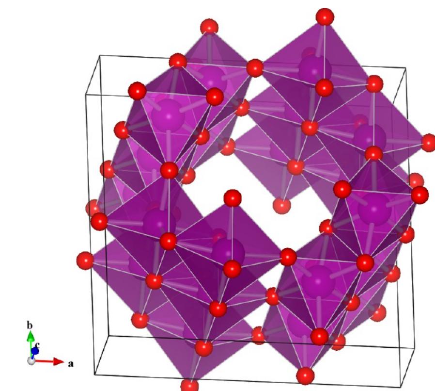 Crystal structure of a-mno). small (red) spheres are oxygen