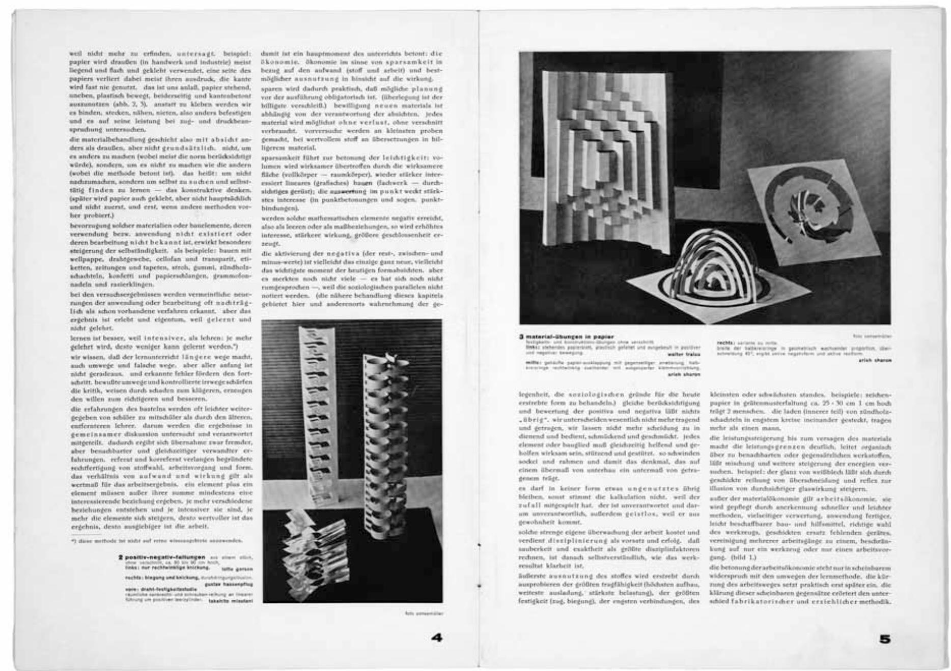 11.2 illustrations of paper models made at the bauhaus, with