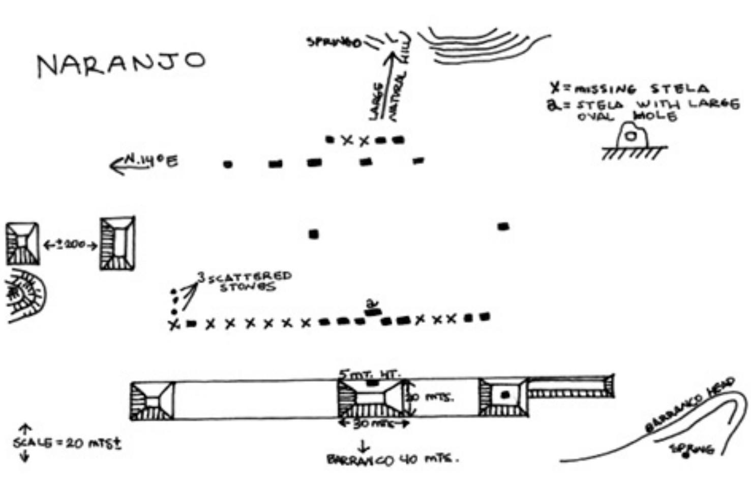 Edwin m. shook’s sketch map of naranjo (from universidad del