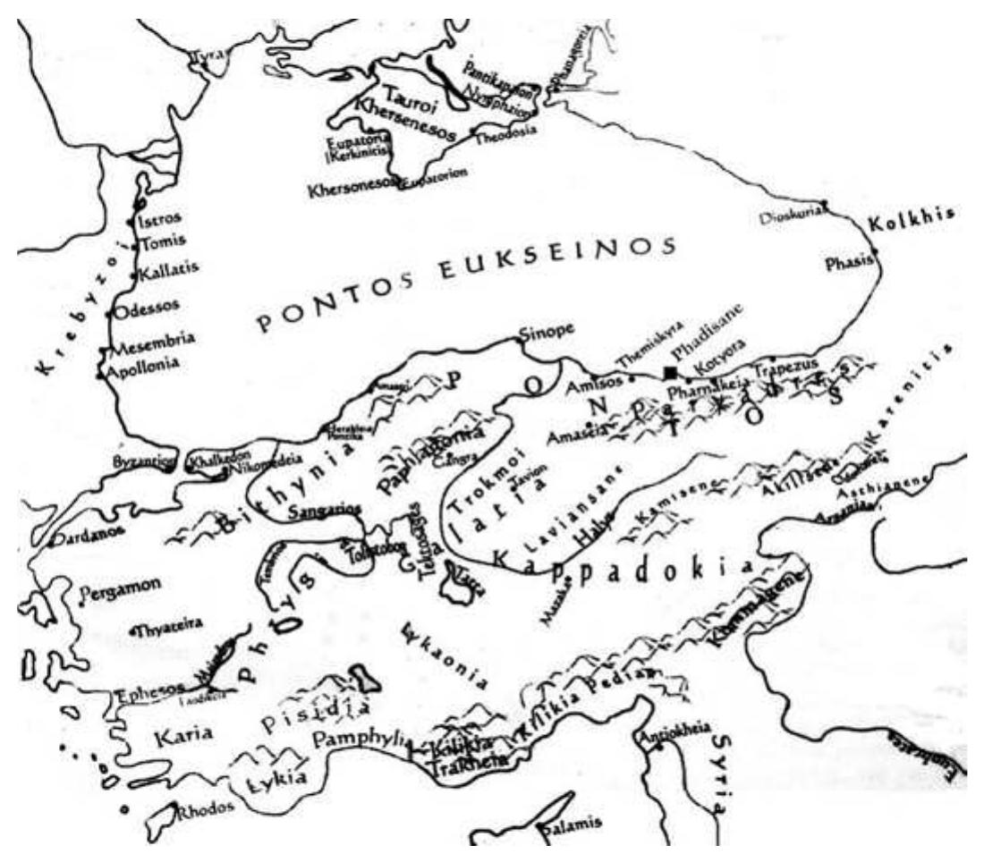 Map of pontic region during mithridates’s reign (arslan,