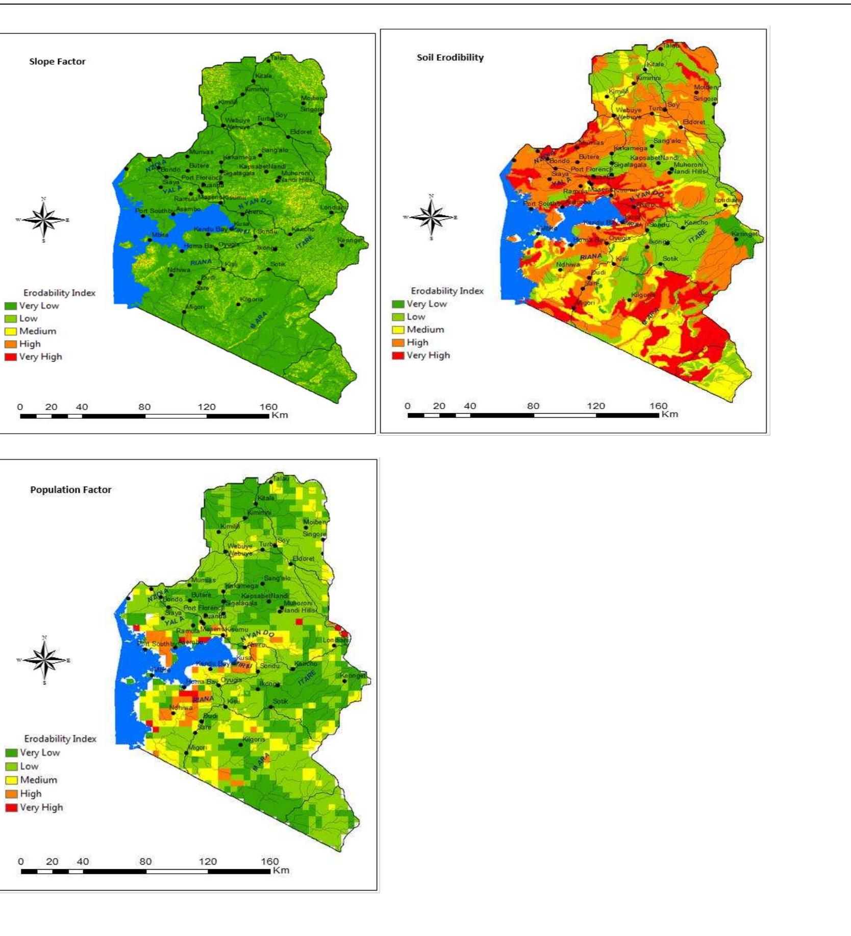 Issn: 2456-8643 figure 4.1: erosion risk factor maps