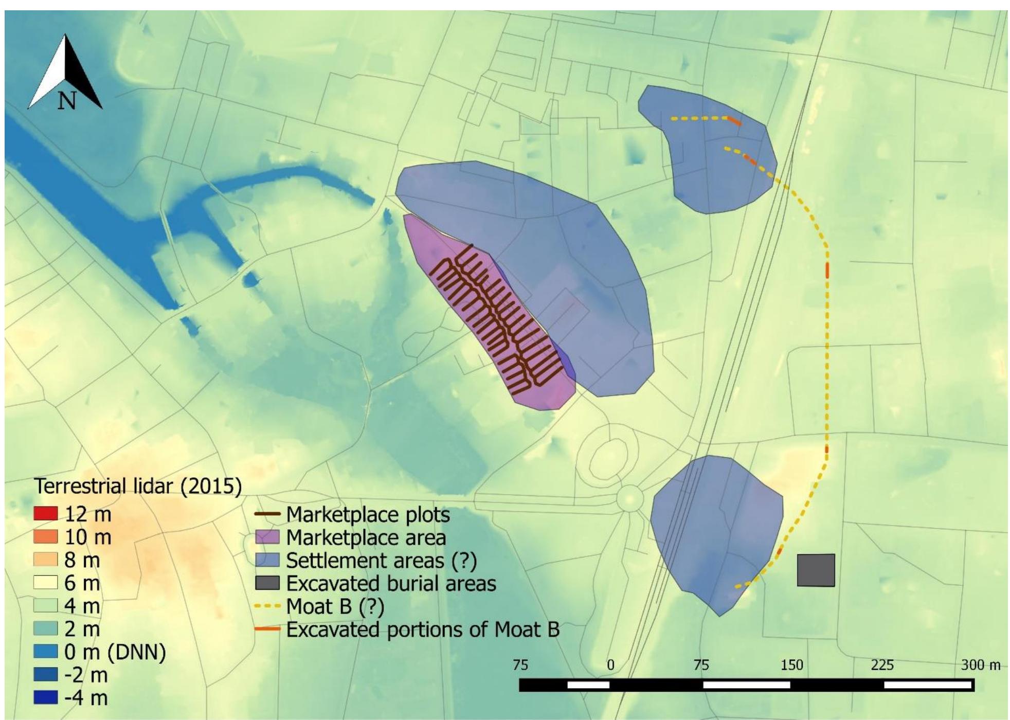 Archaeological interpretation of ribe’s layout in the late