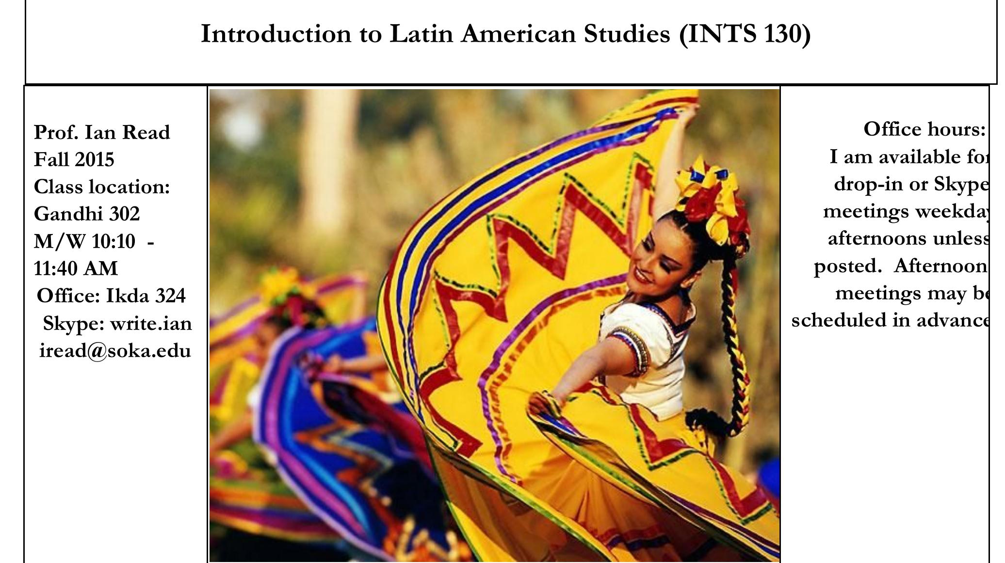 Figure 1 - from Introduction to Latin American Studies