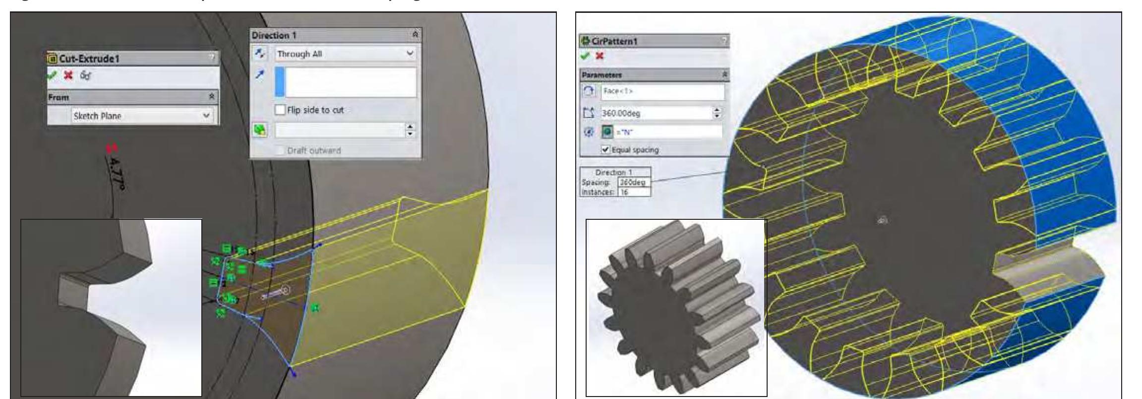 Parametric driven equation for involute curve of spur gear