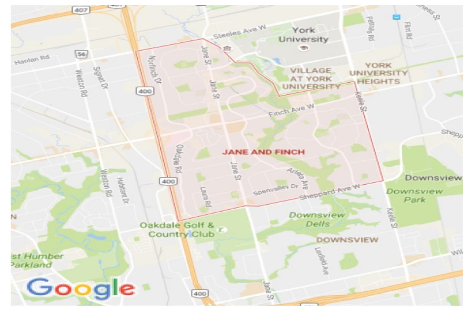 Brief history of jane and finch figure 1. map of the jane