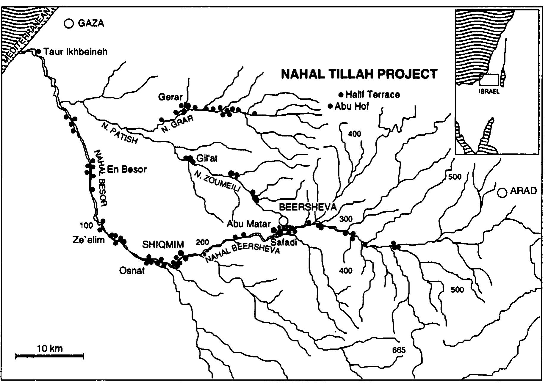 Map of southern levant depicting location of halif terrace
