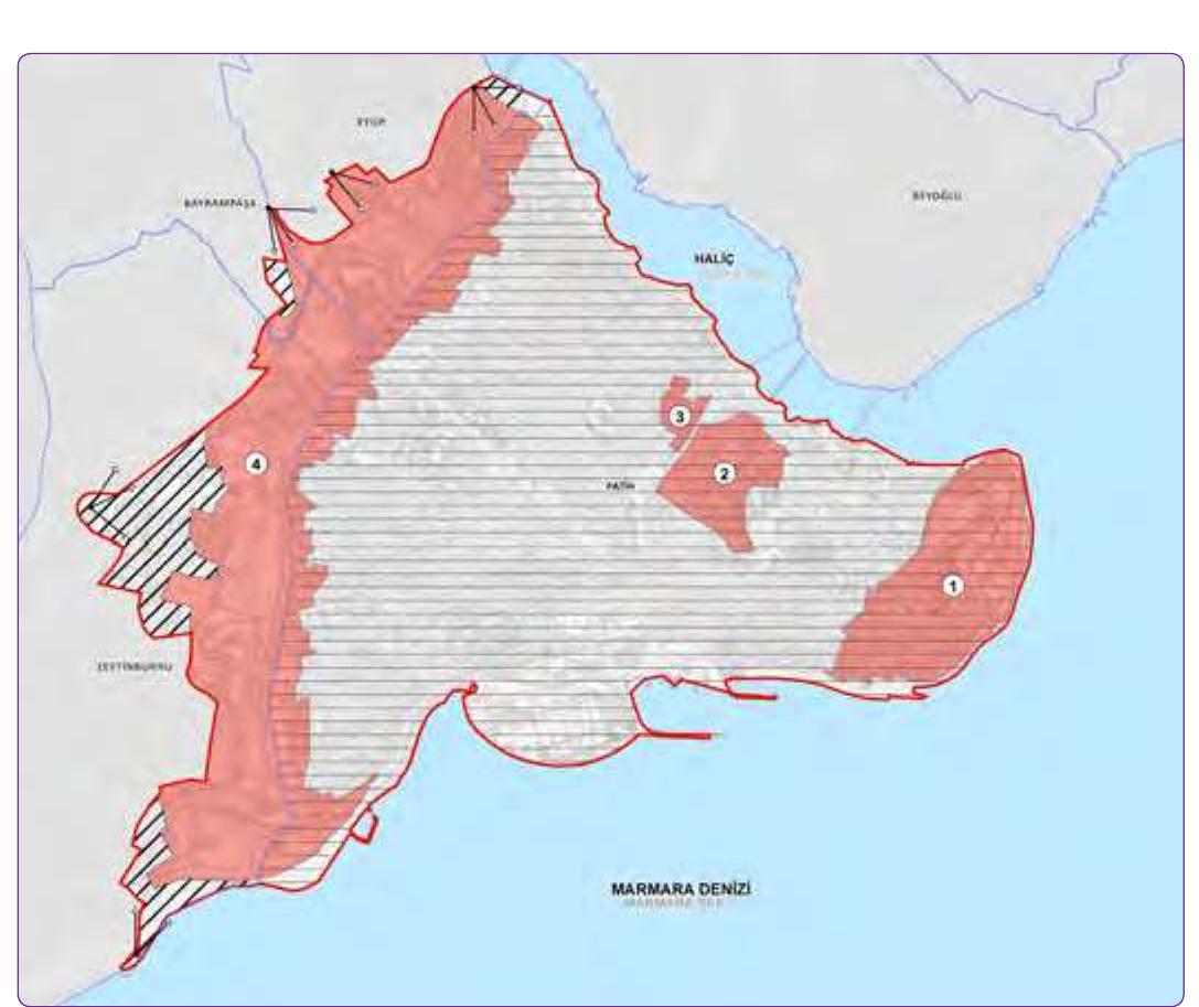 Four components of the ‘historic areas of istanbul world