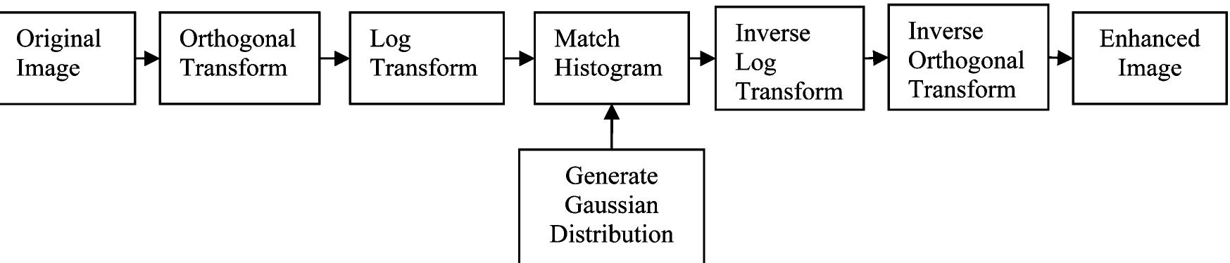 Block diagram of logarithmic transform histogram shaping