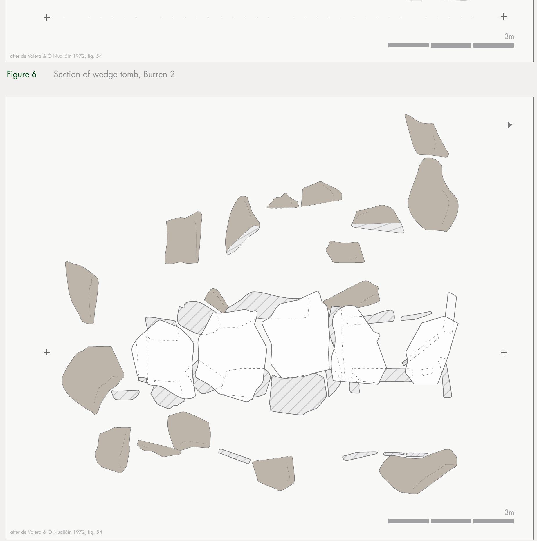 Plan of wedge tomb, burren 2