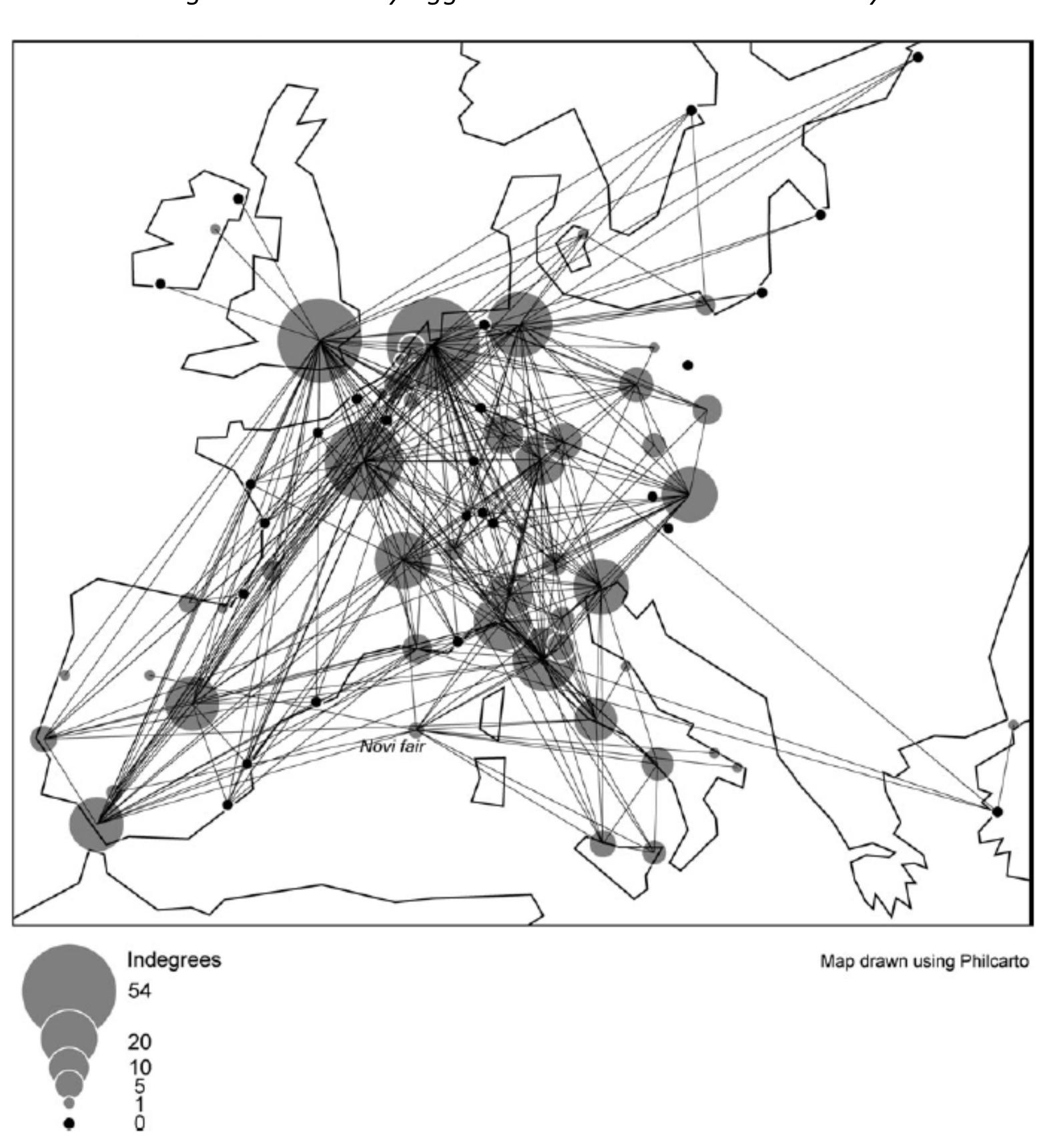 To sum up, the geography that emerges from the network