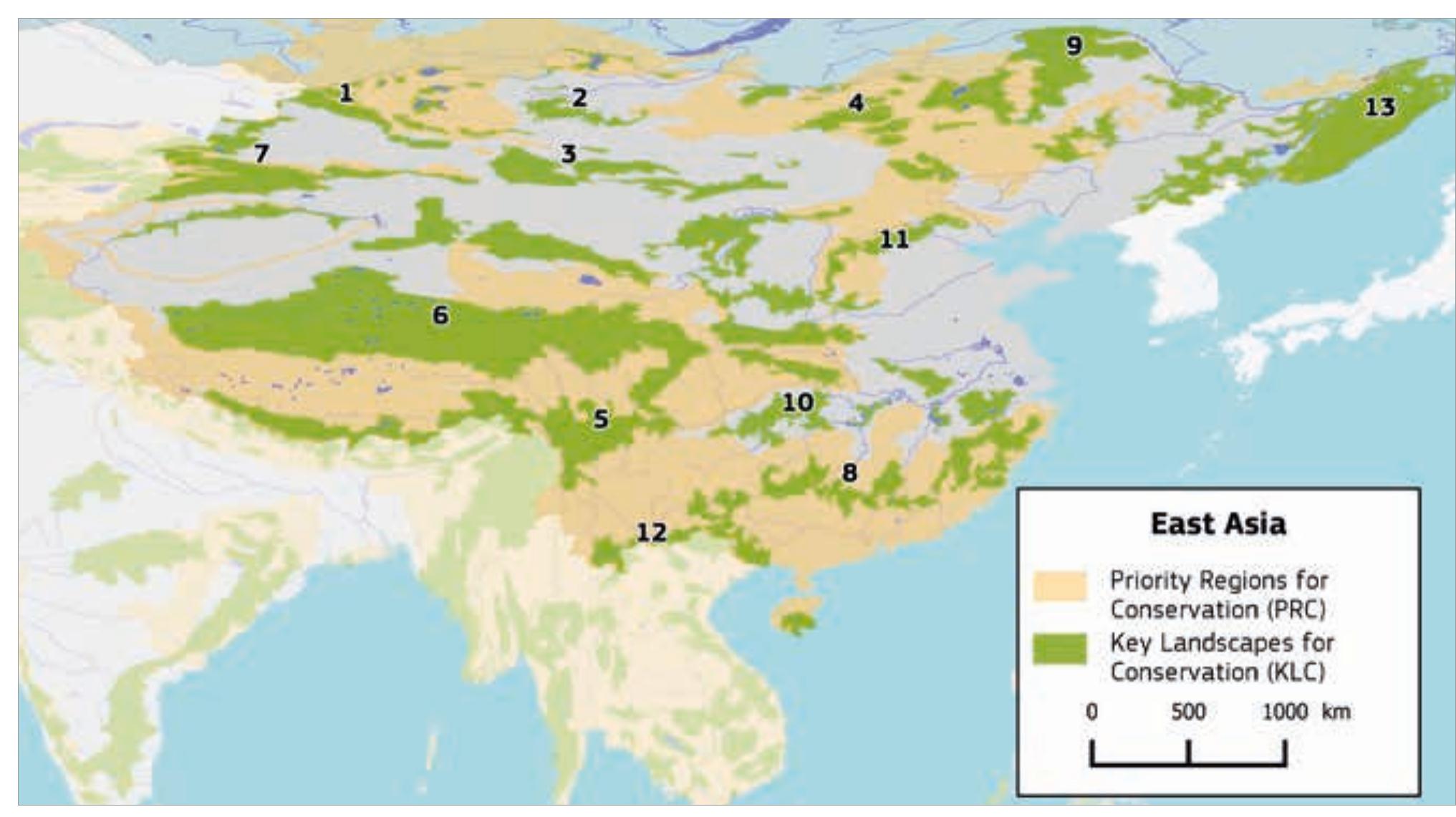 Data sources for east asia map: china nbsap. tnc, wwf. full
