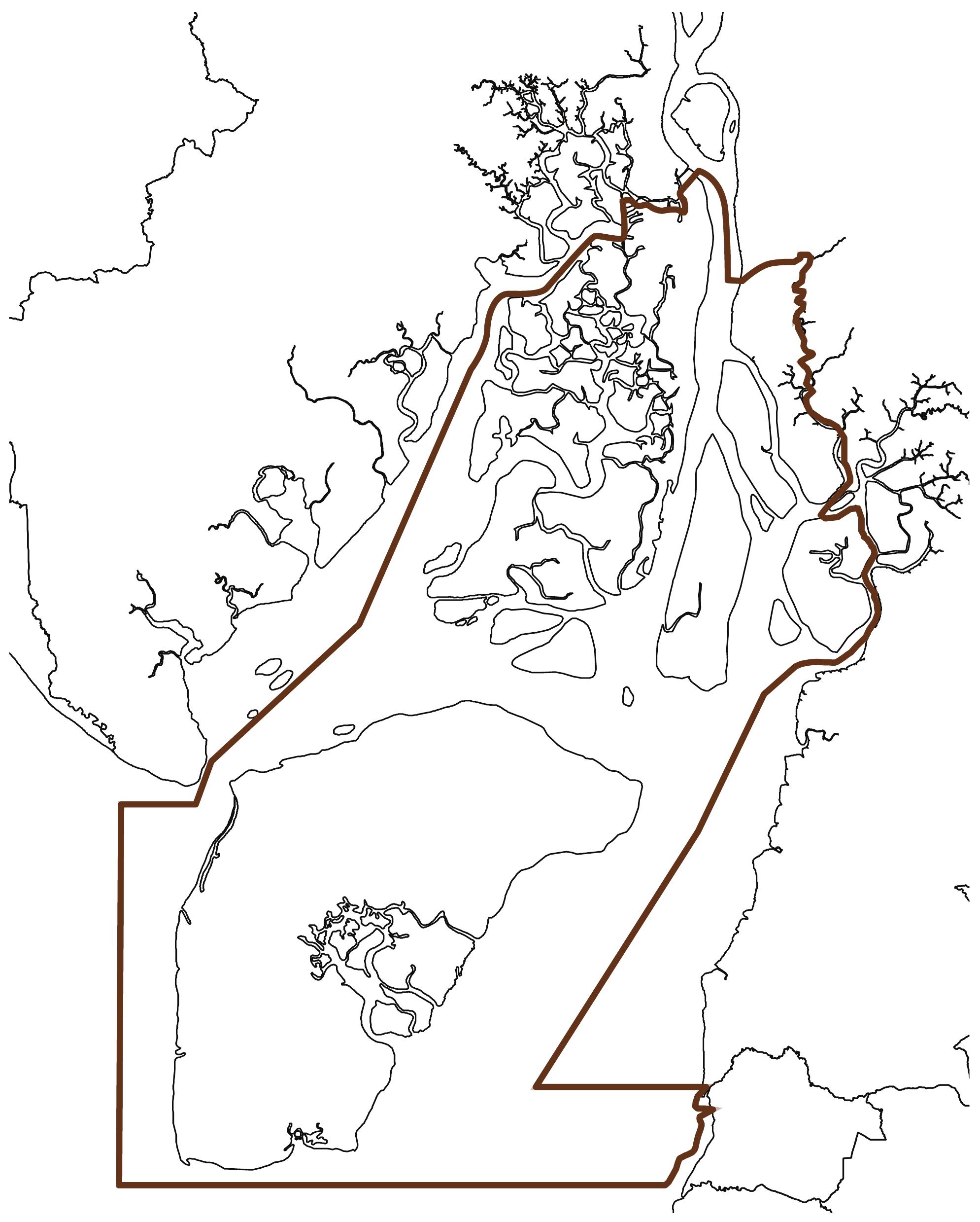Map of the parish puna island (includes the zone of cerrito