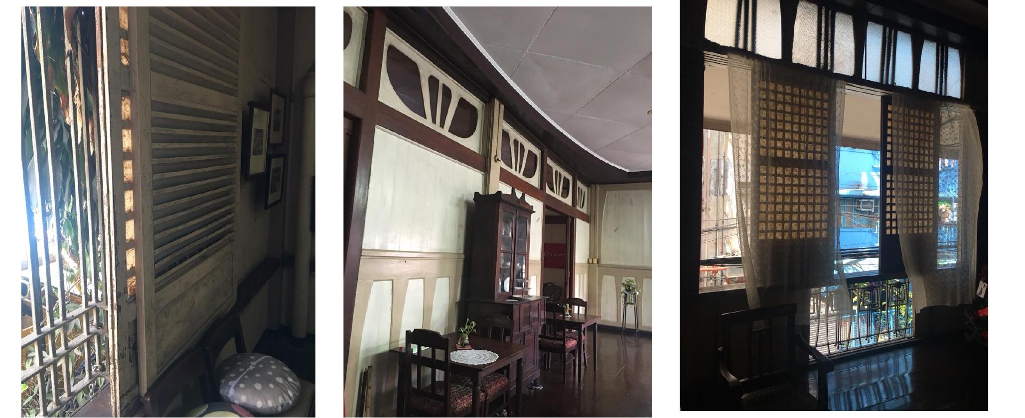 , 20 & 21: sunlight shutter, callado & capiz window with