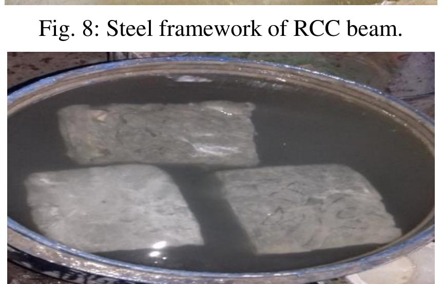 Rcc beam casting on prepared mould. fig. 10: rcc beam