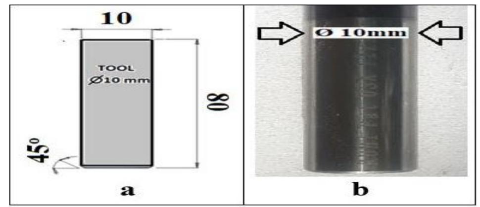 A vertical universal milling machine was used shown in