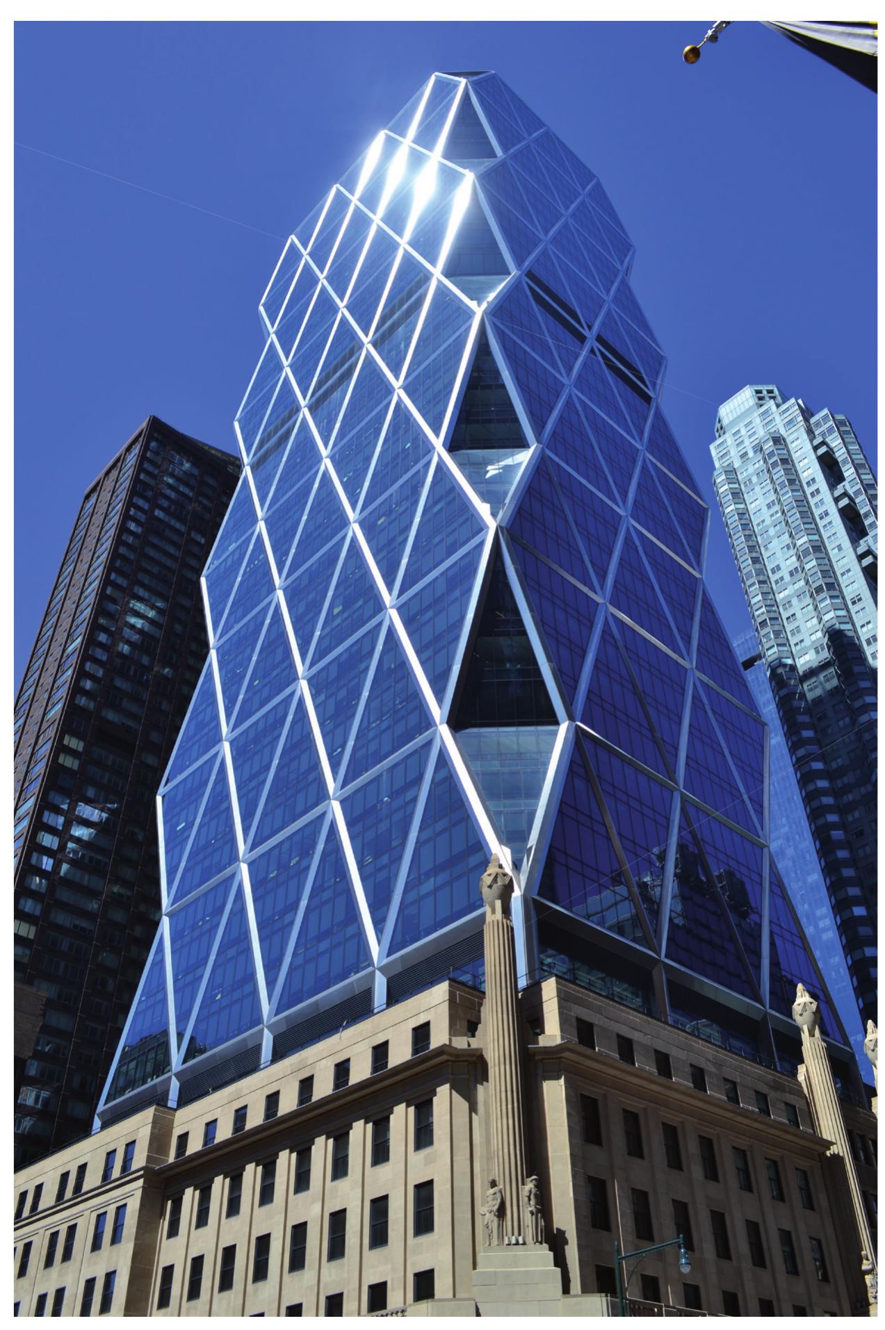 : the hearst tower in nyc. completed in 2006, it received