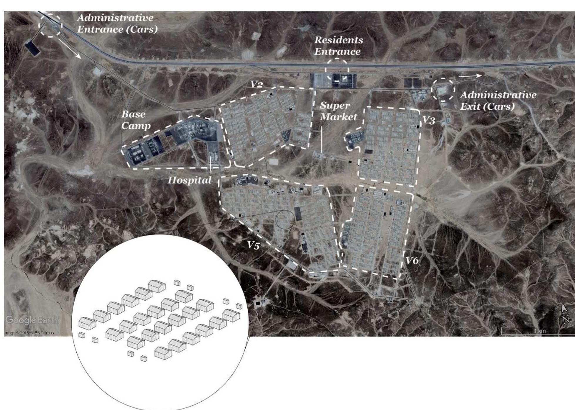 The master plan and shelter typology of azraq camp. source: