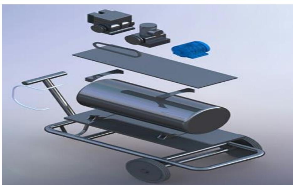 Exploded view of the machine fig. 9 shows the isometric