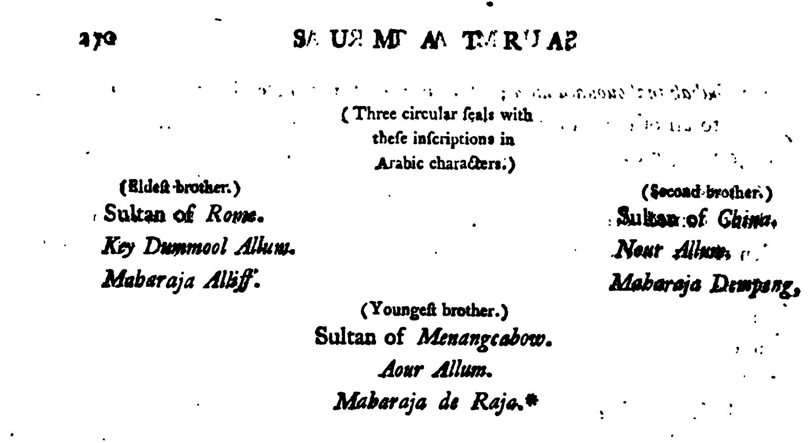 Figure 9 - History of Sumatra by William Marsden