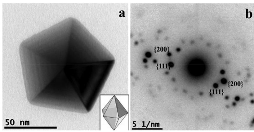 10 nano crystals tem image (a) selected area diffraction