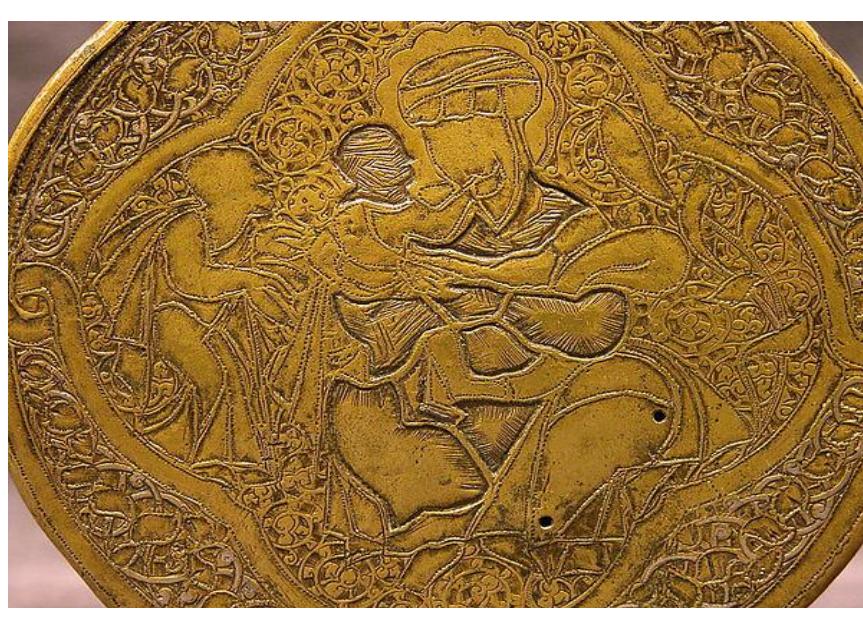 Plate15. metropolitan pyxis; the virgin mary seated and