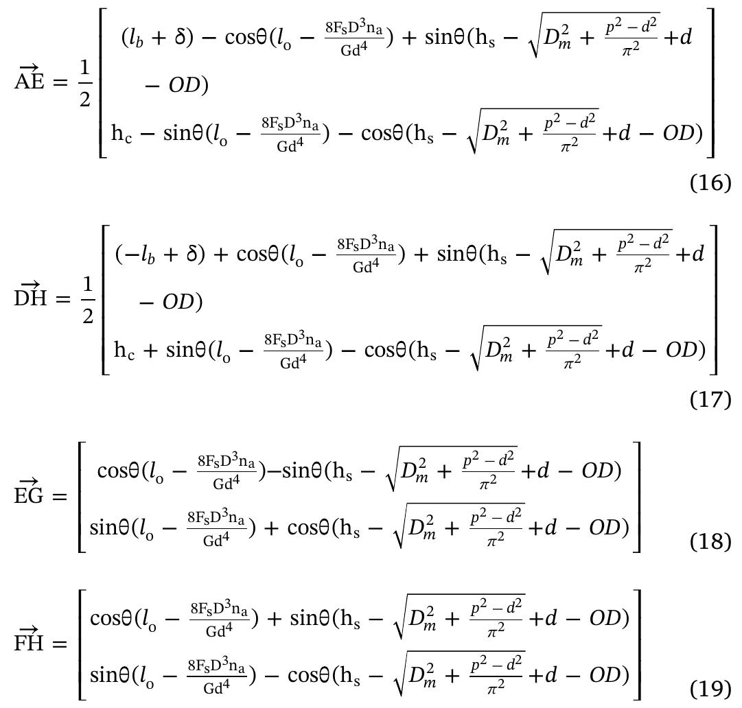 The initial lengths of cables, stretching of cables, and