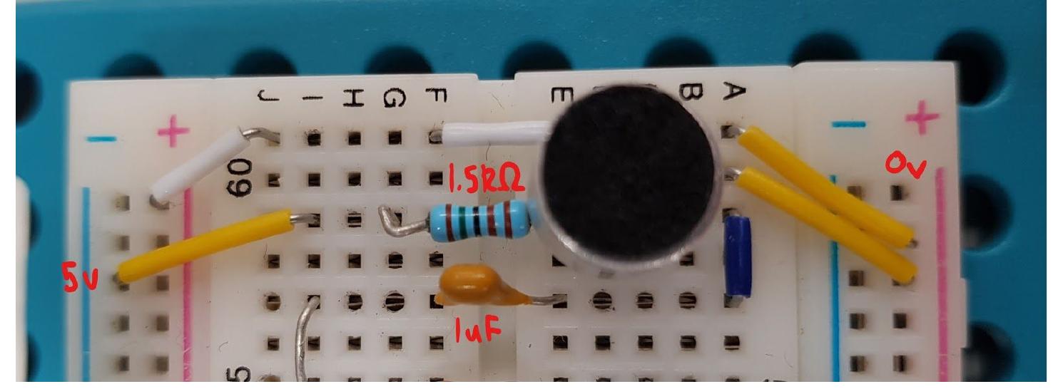 - microphone design on breadboard figure 32 - microphone