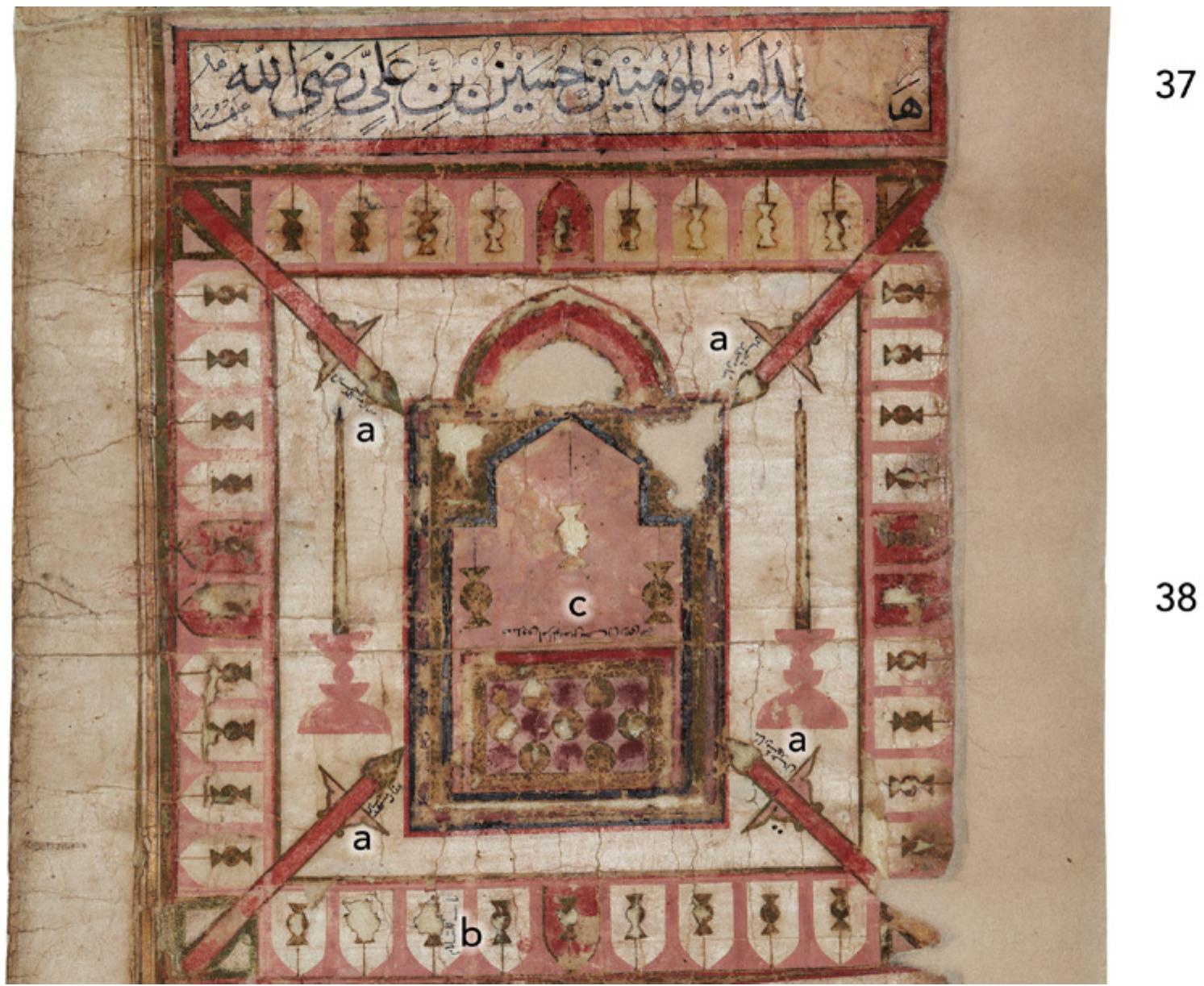 Karbala. sections 37-38 of the timurid pilgrimage scroll.