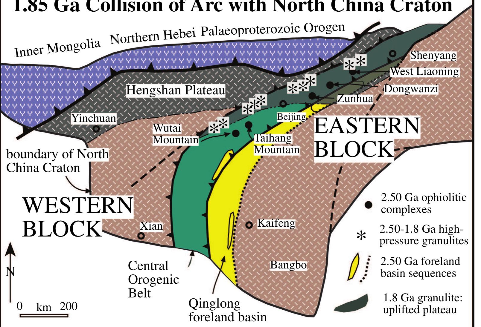 Tectonic map of the north china craton (modified after kusky