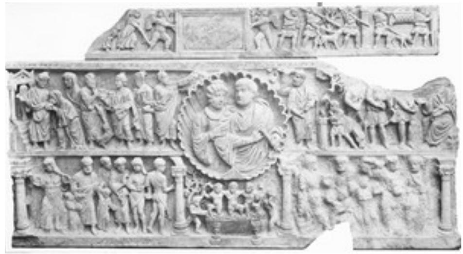 4 sarcophagus of lot. catacombs of san sebastiano, rome.