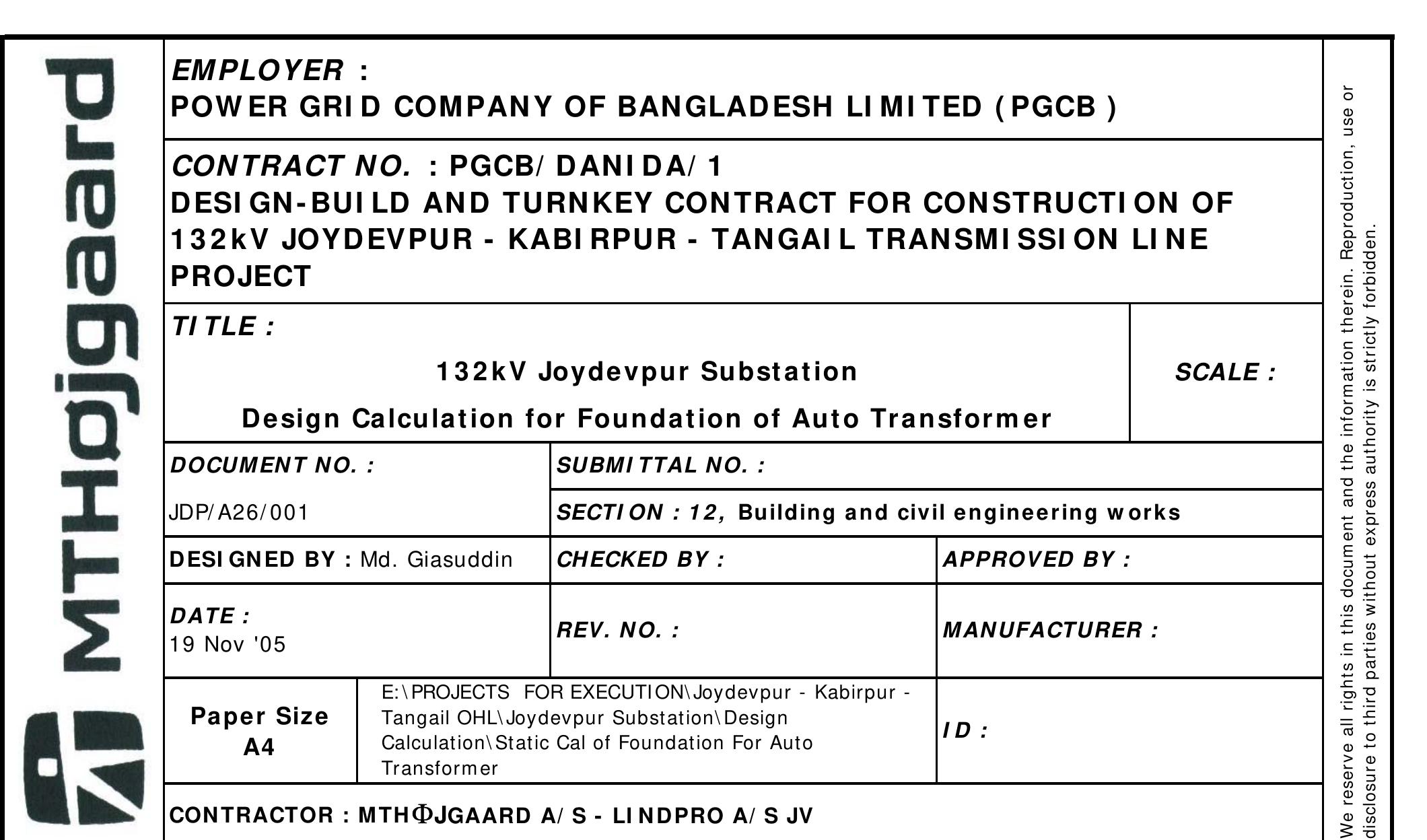(PDF) Transformer Foundation Design