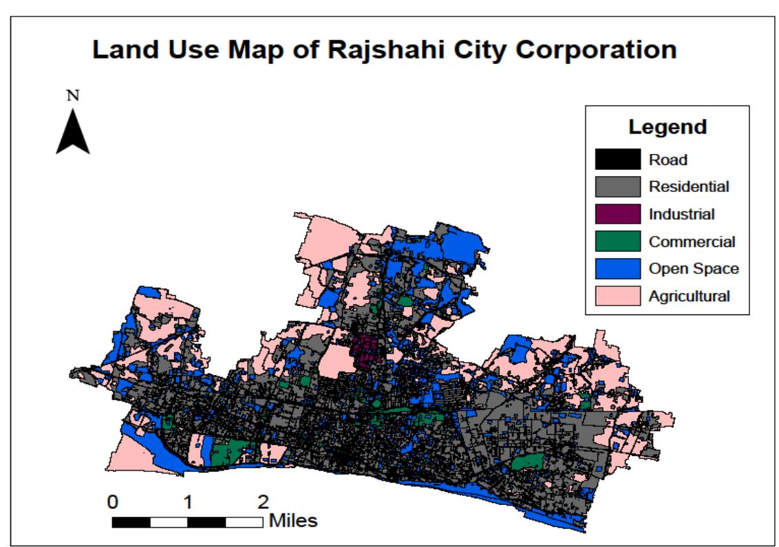 Source: rajshahi master plan, 2004. igure 1: land use map of